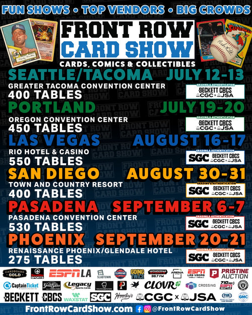 Front Row Card Show | Sports Cards TCG Pokemon Comic Books Autographs