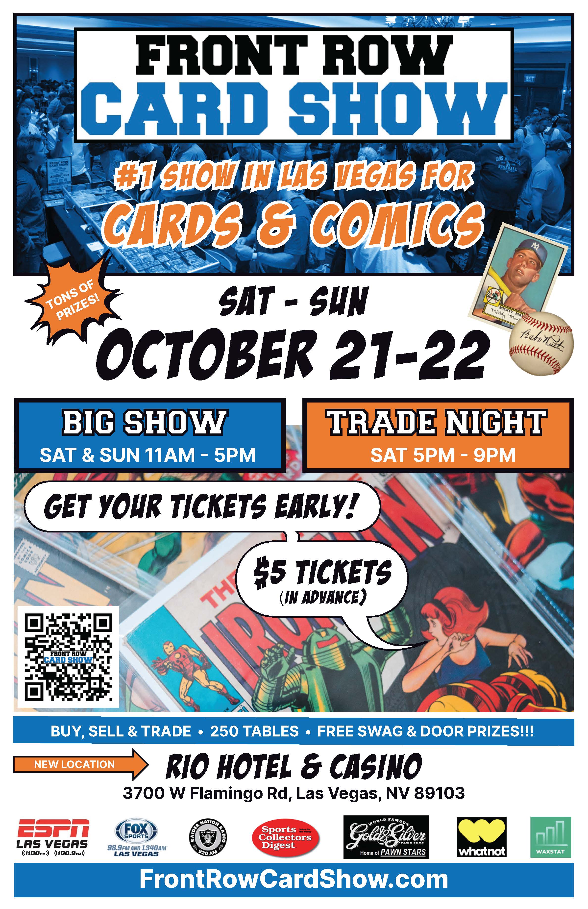 Front Row Card Show | Las Vegas Pasadena Cards, Comic Books & Pokemon