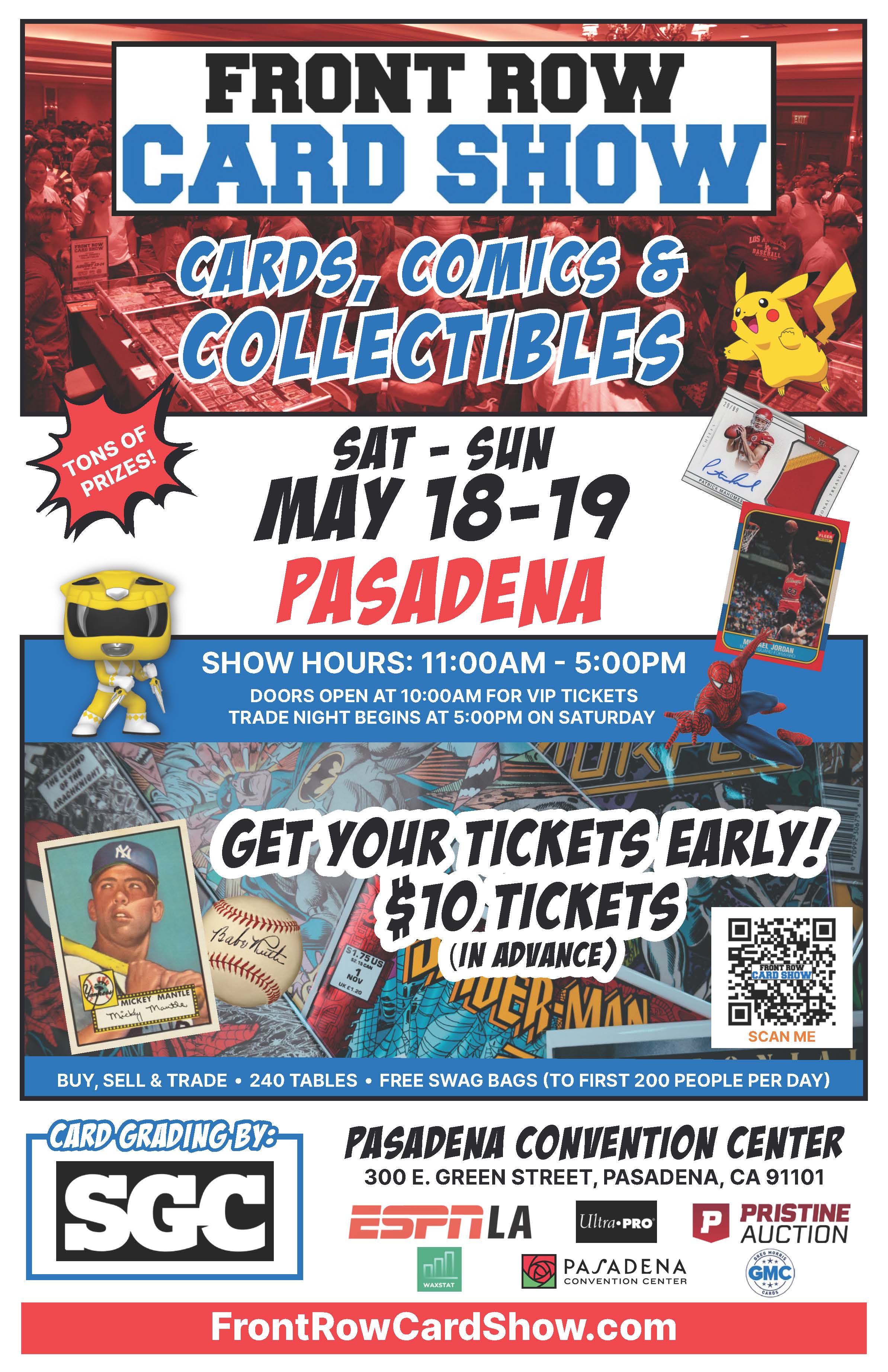 Front Row Card Show | Las Vegas Pasadena Phoenix Cards, Comics Pokemon