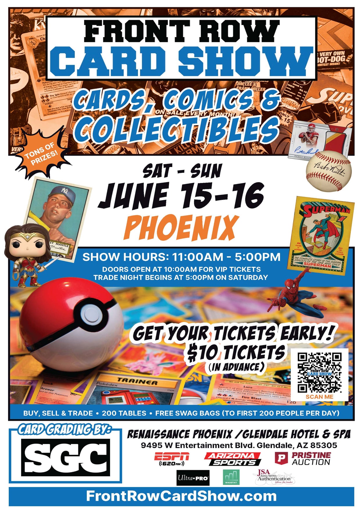 Front Row Card Show | Las Vegas Pasadena Phoenix Cards, Comics Pokemon