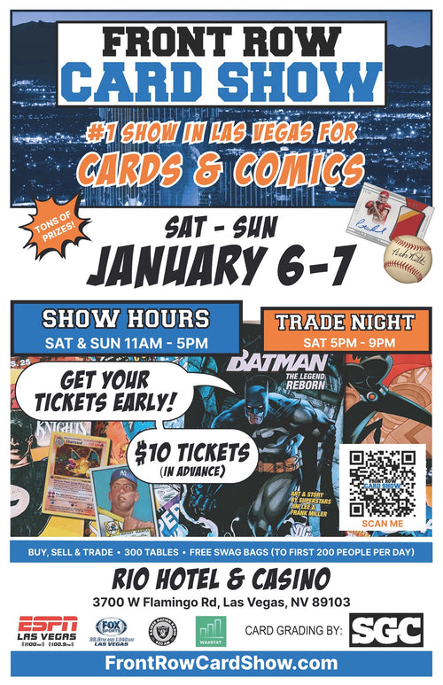 Front Row Card Show | Las Vegas Pasadena Cards, Comic Books & Pokemon